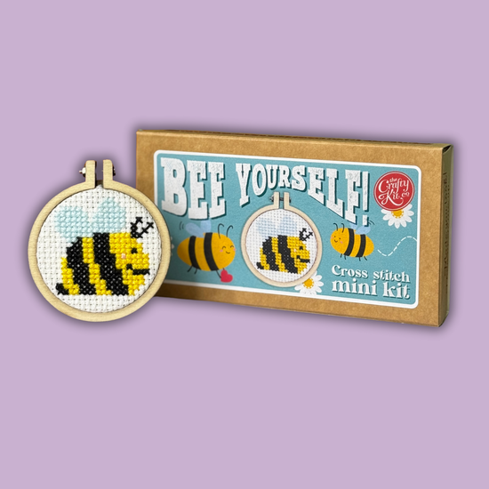 Bee Yourself! Mini Matchbox Cross Stitch Kit – The Crafty Kit Company