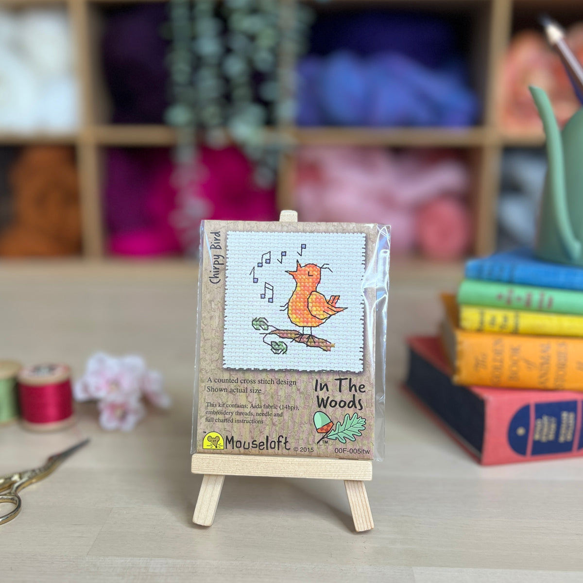 Chirpy Bird Mini Cross Stitch Kit – The Crafty Kit Company