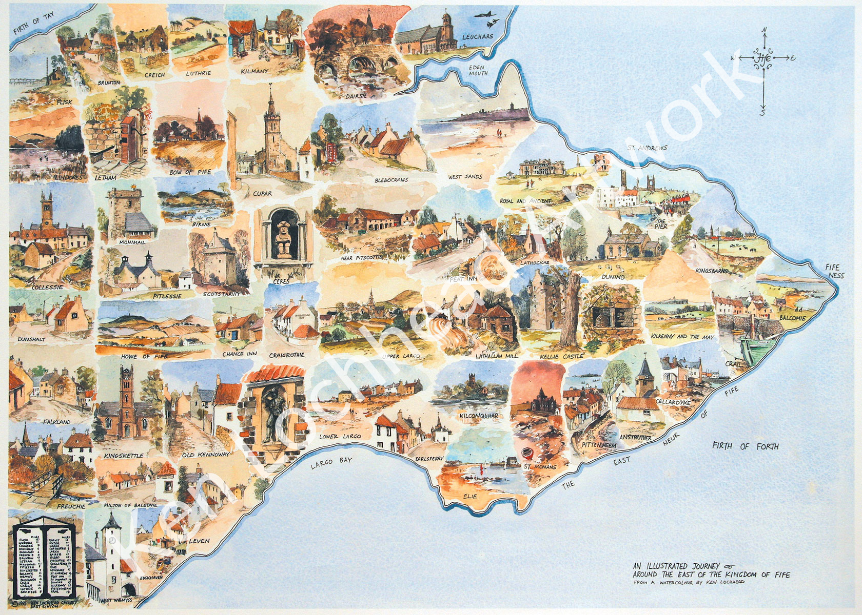 Ken Lochhead Pictorial Map of Fife – The Crafty Kit Company