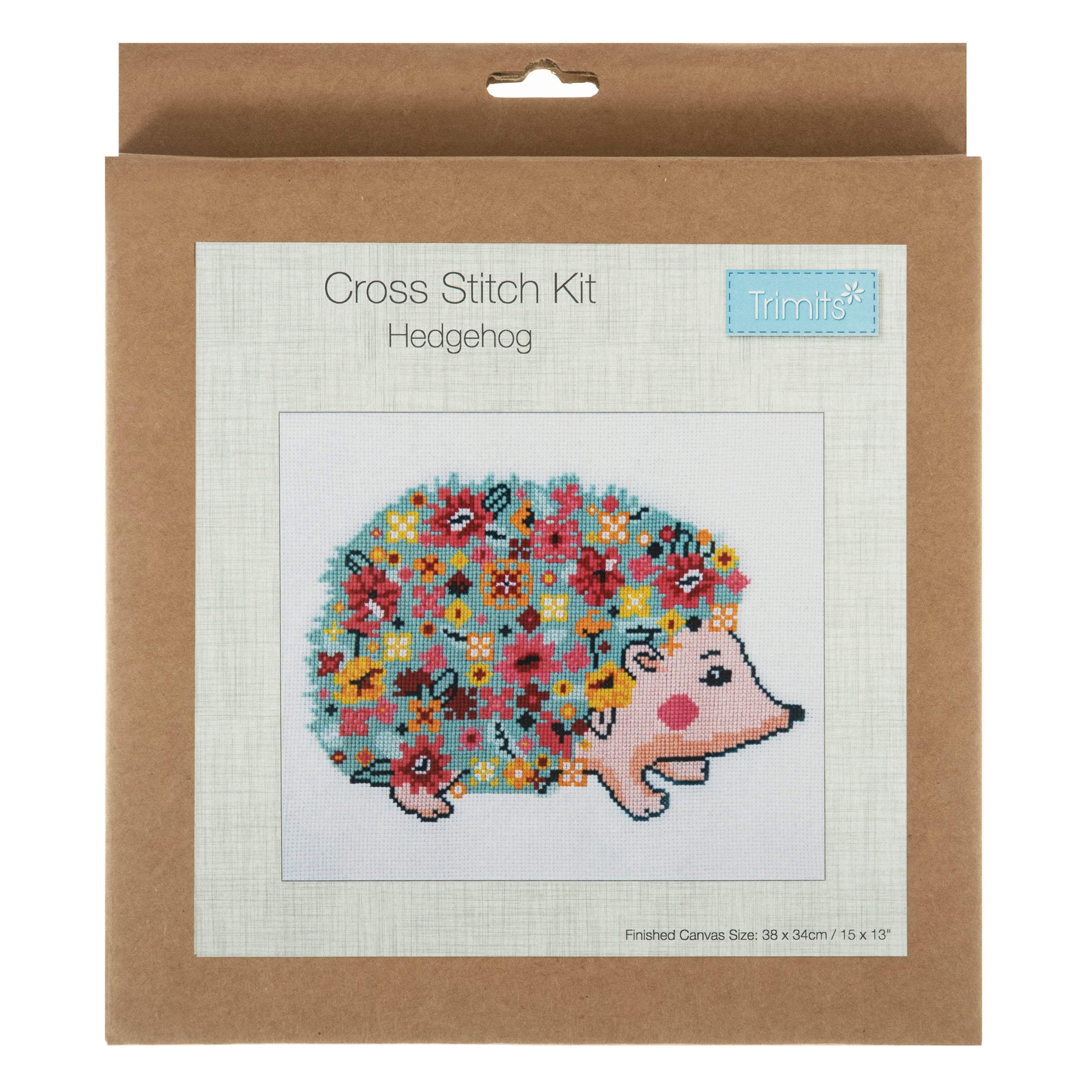 Trimits | Stitch your Own Hedgehog Large Cross Stitch Craft Kit | The ...