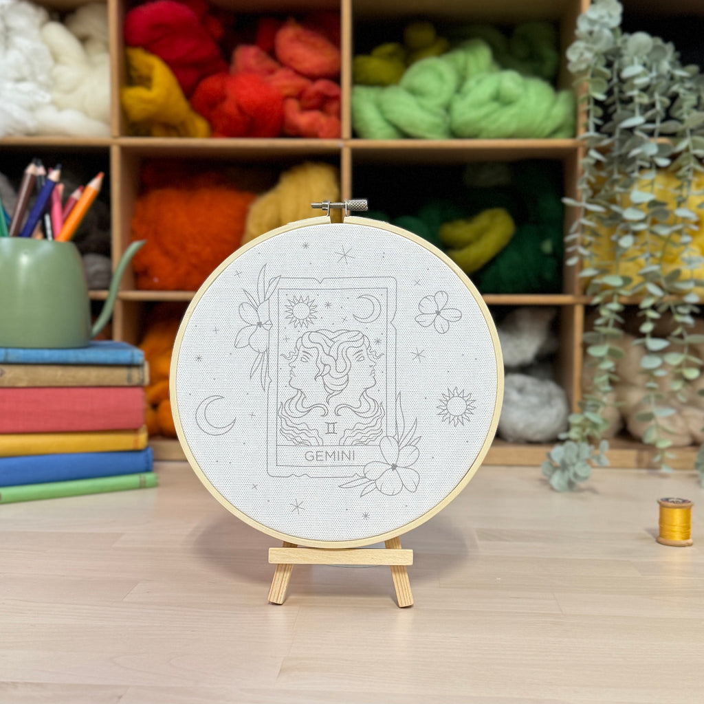Gemini Embroidery Kit | Signs of the Zodiac | The Crafty Kit Company