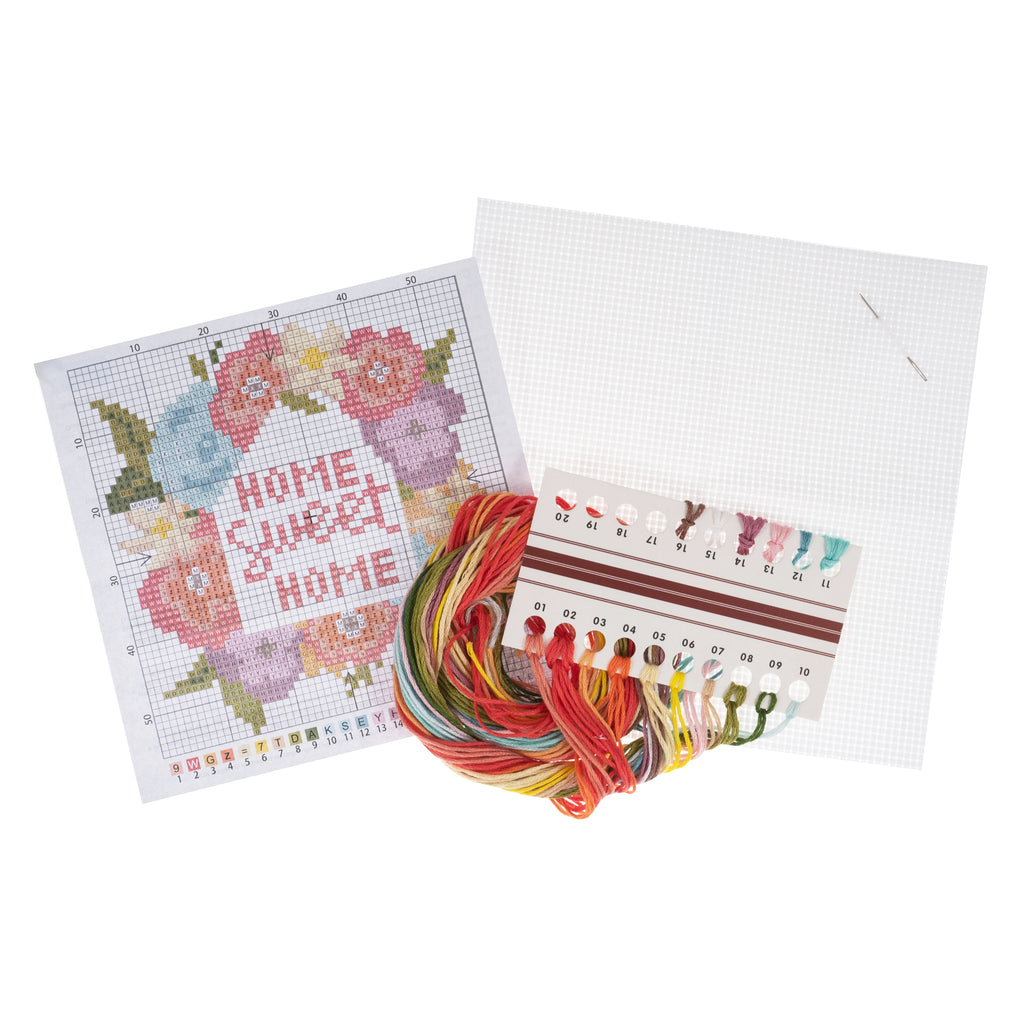 Trimits | Stitch your Own Home Sweet Home Cross Stitch Craft Kit | The ...