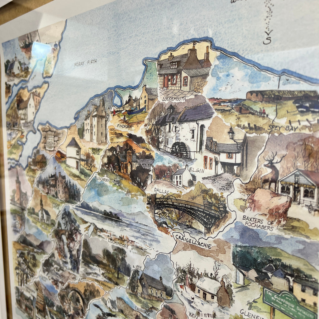 Ken Lochhead Pictorial Map of Strathspey – The Crafty Kit Company
