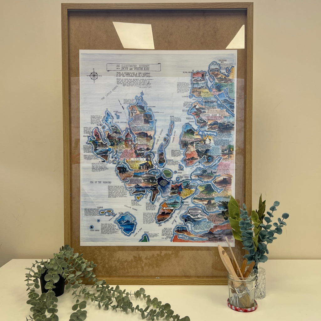 Ken Lochhead Pictorial Map of Skye and Wester Ross – The Crafty Kit Company