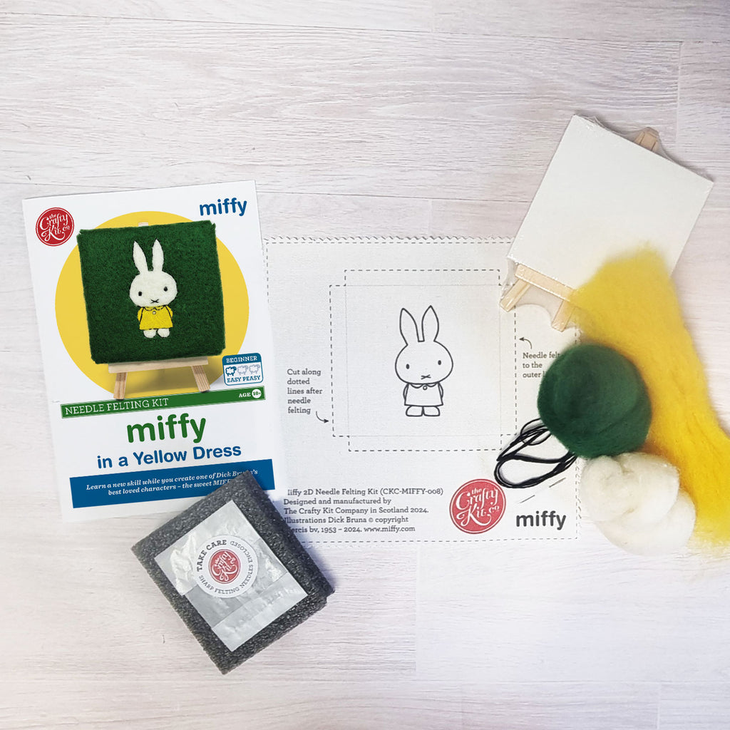 Painting with Wool | Miffy in a Yellow Dress| The Crafty Kit Company