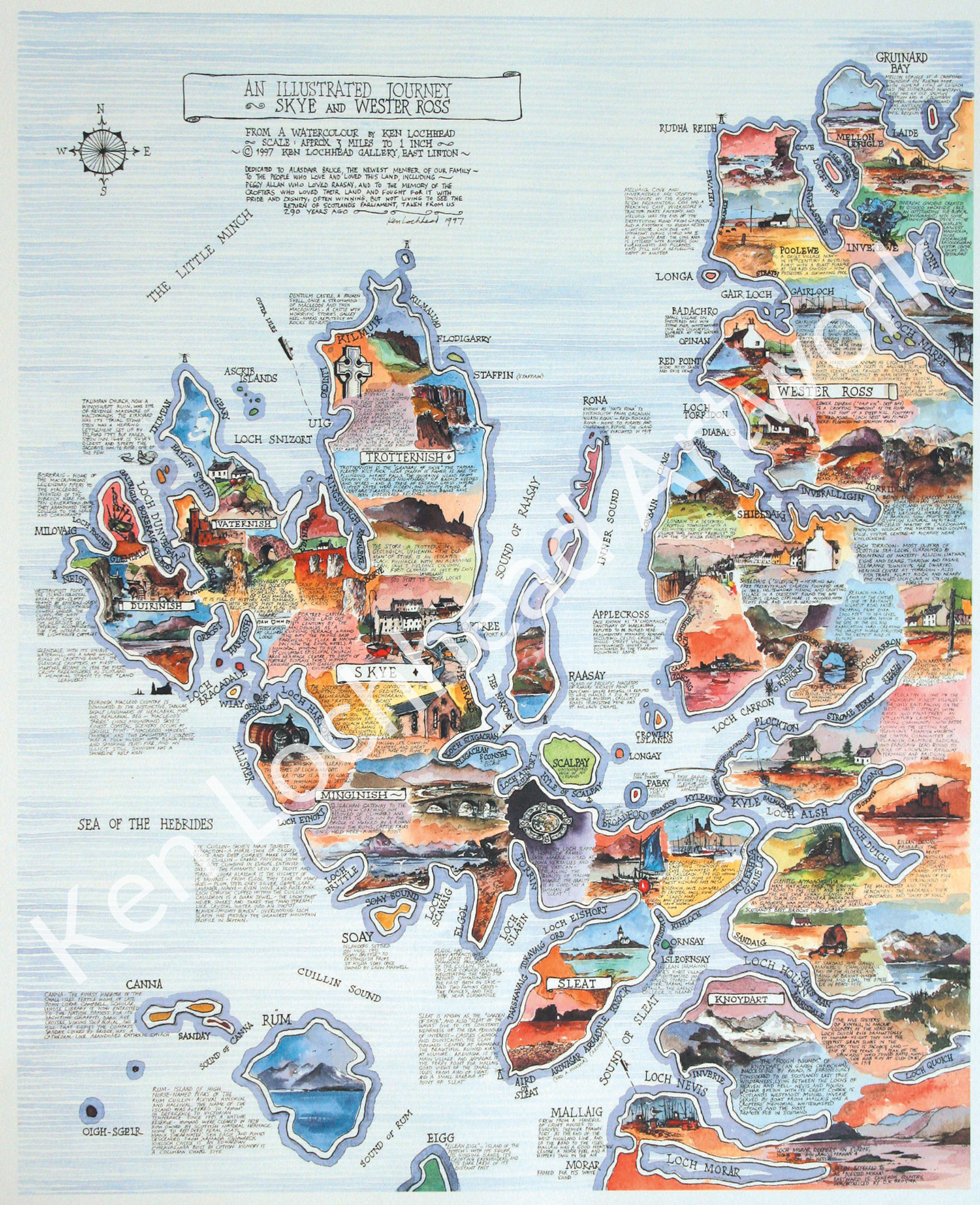 Ken Lochhead Pictorial Map of Skye and Wester Ross – The Crafty Kit Company