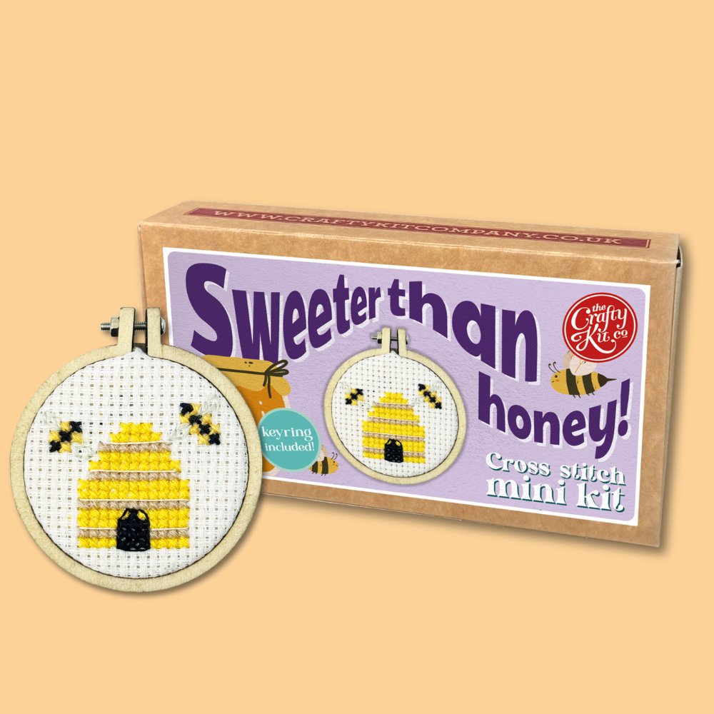 Sweeter than Honey! Mini Matchbox Cross Stitch Kit – The Crafty Kit Company