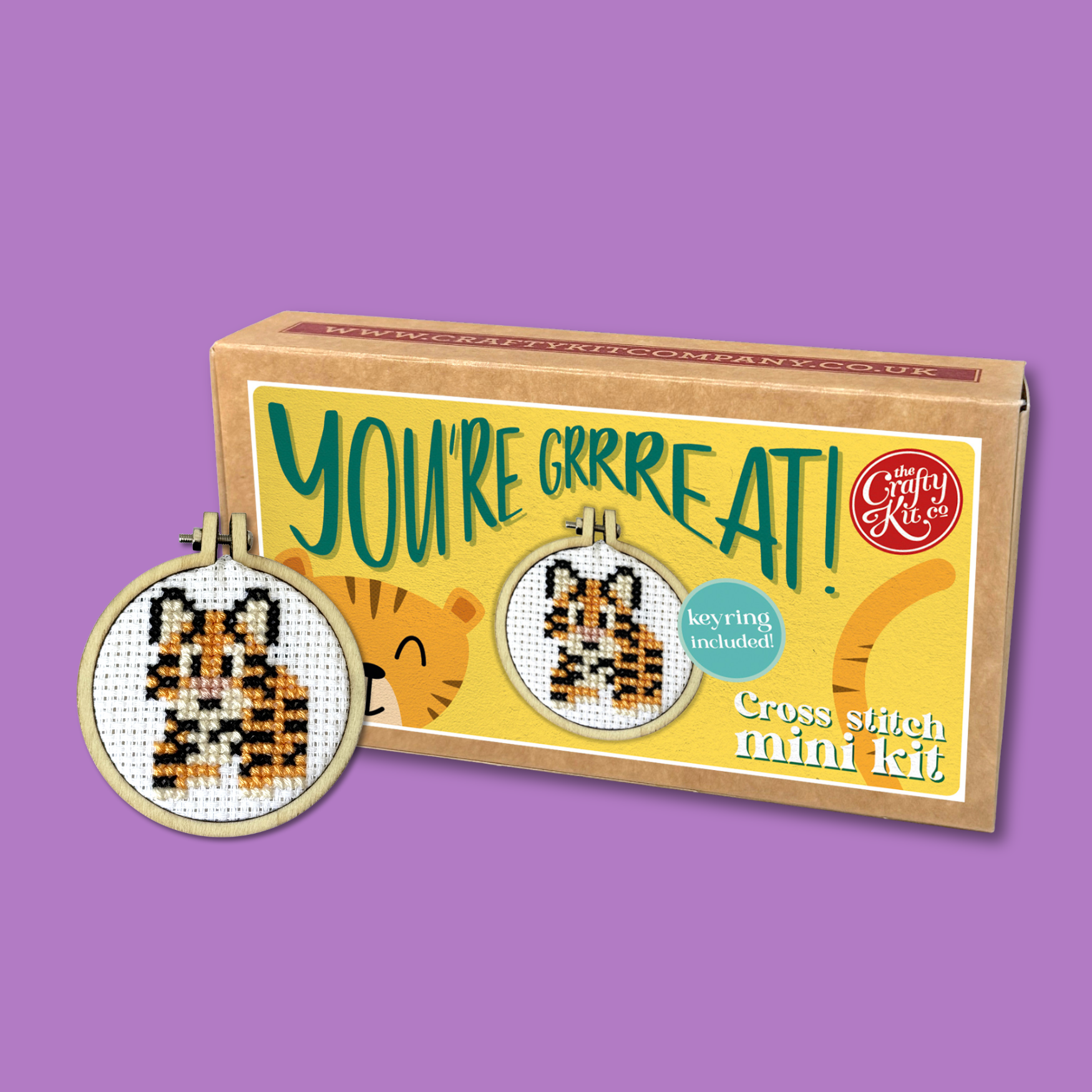 You're Grrreat! Mini Matchbox Cross Stitch Kit – The Crafty Kit Company