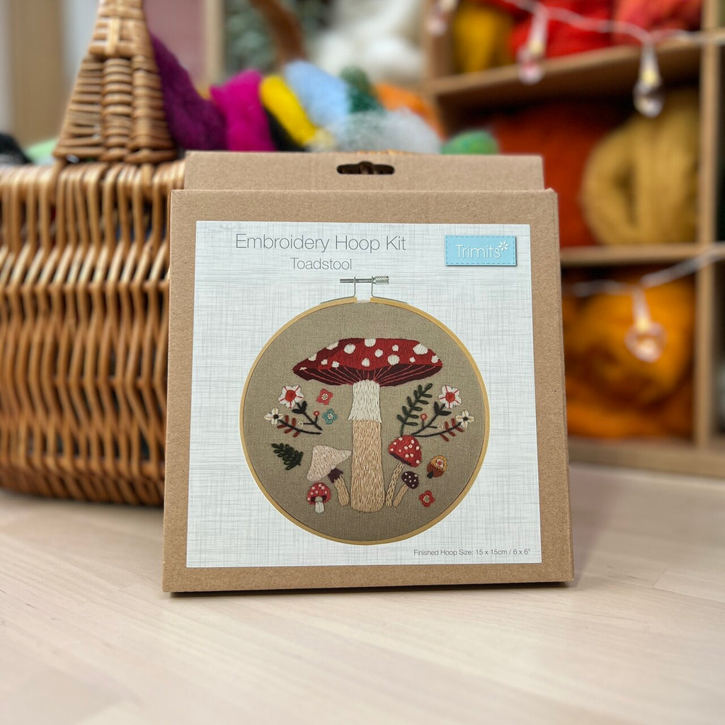 Trimits | Stitch your Own Toadstool Embroidery Hoop Craft Kit | The ...