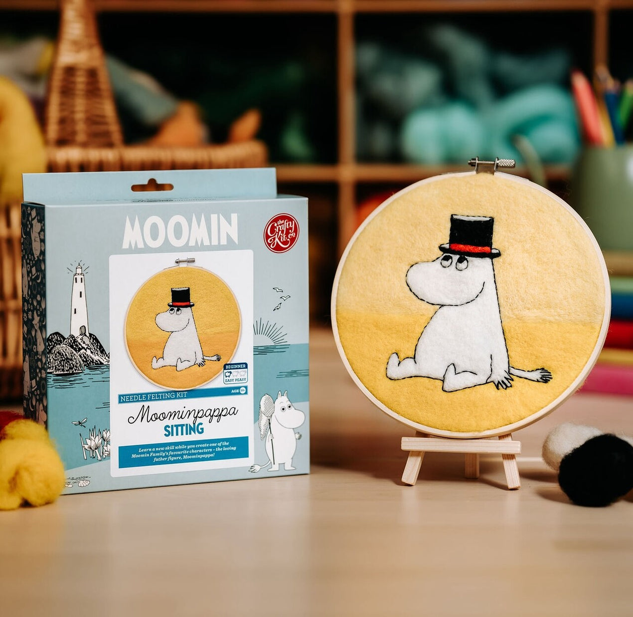 Moomin Needle ﻿Felting Kit | Moominpappa Sitting | The Crafty Kit Company
