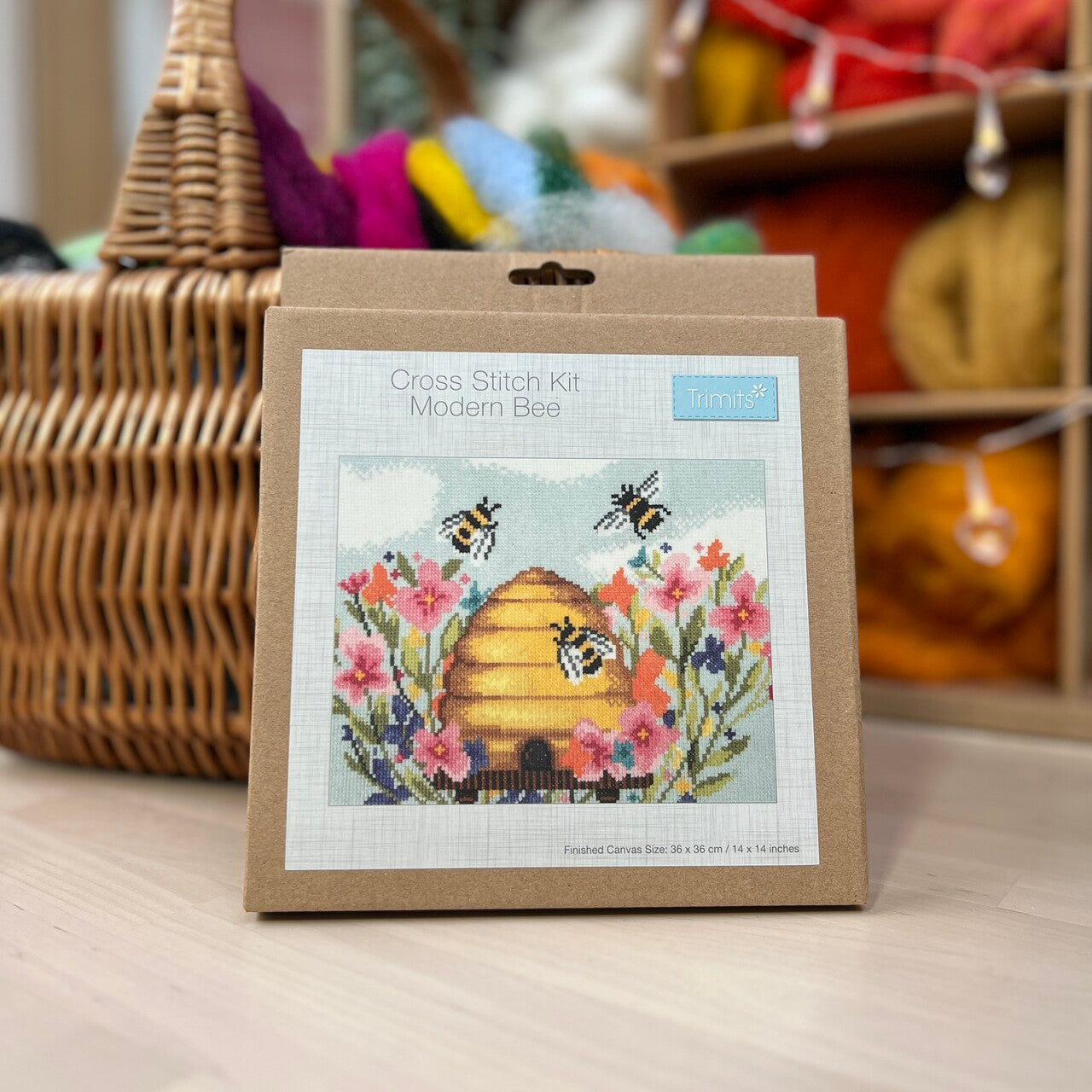 Trimits | Stitch your Own Modern Bee Cross Stitch Craft Kit | The ...