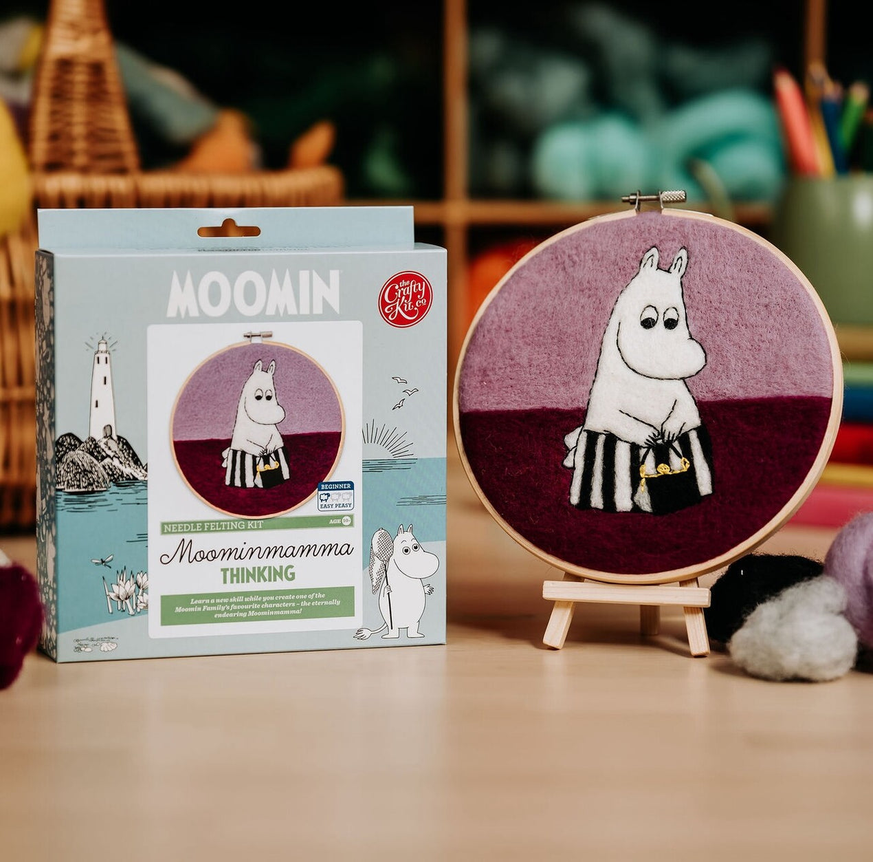 Moomin Needle ﻿Felting Kit | Moominmamma Thinking | The Crafty Kit Company