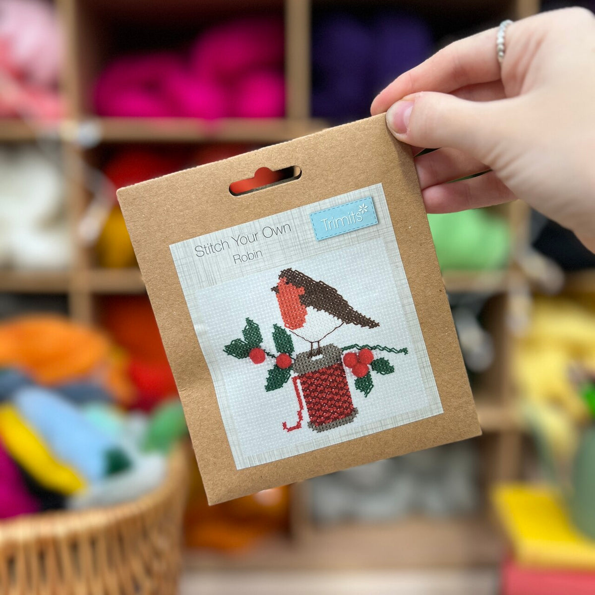 Trimits | Stitch your Own Robin Cross Stitch Craft Kit | The Crafty Kit ...
