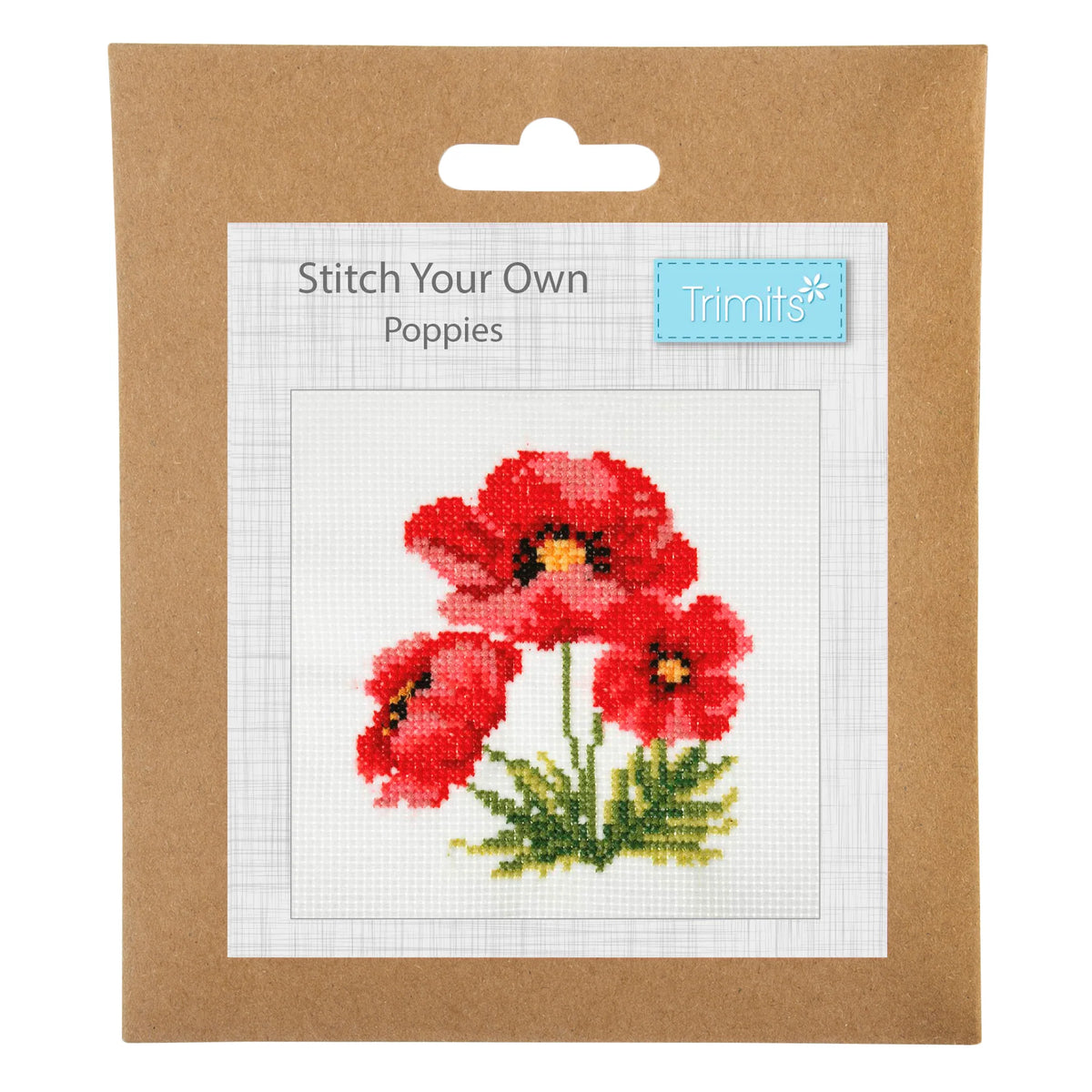 Trimits | Stitch your Own Poppies Cross Stitch Craft Kit | The Crafty ...